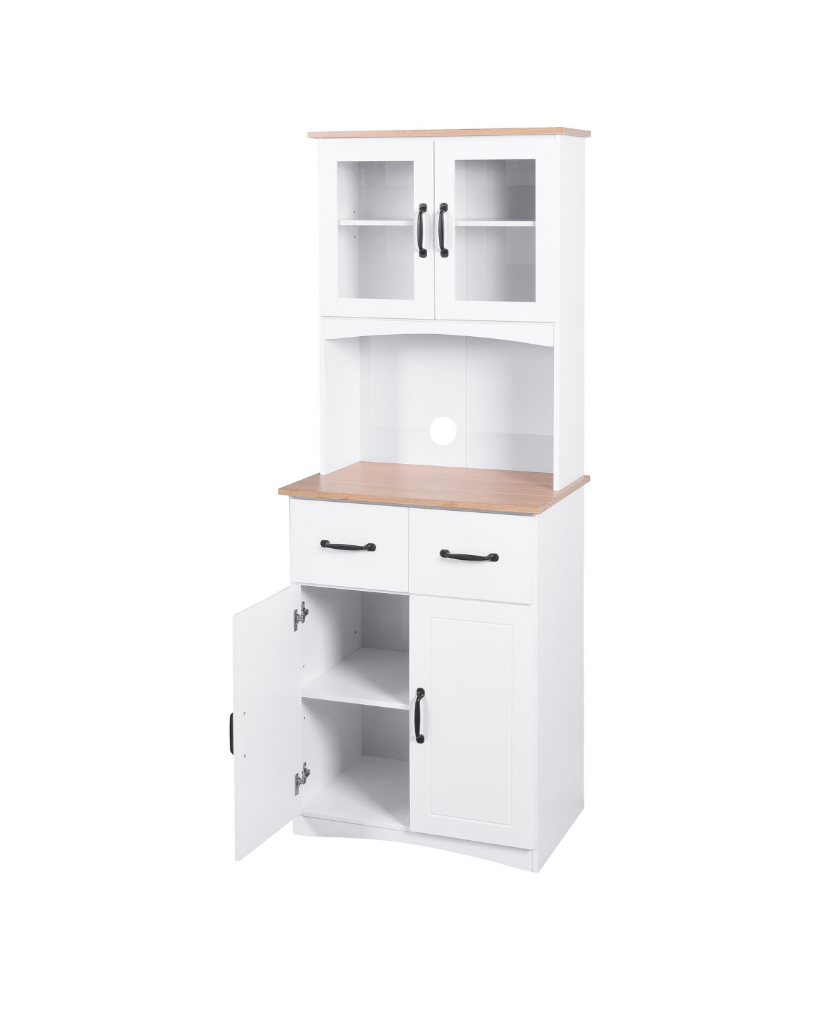 Click here for Casainc Wooden Kitchen Pantry Cabinet with Glass D... prices