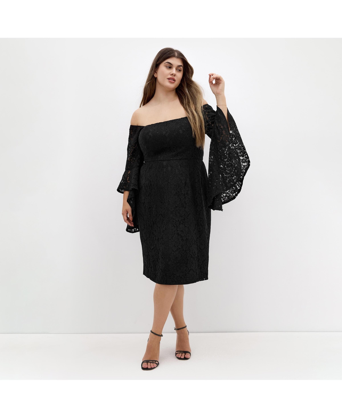 Click here for City Chic Womens Mystic Lace Dress - Black prices