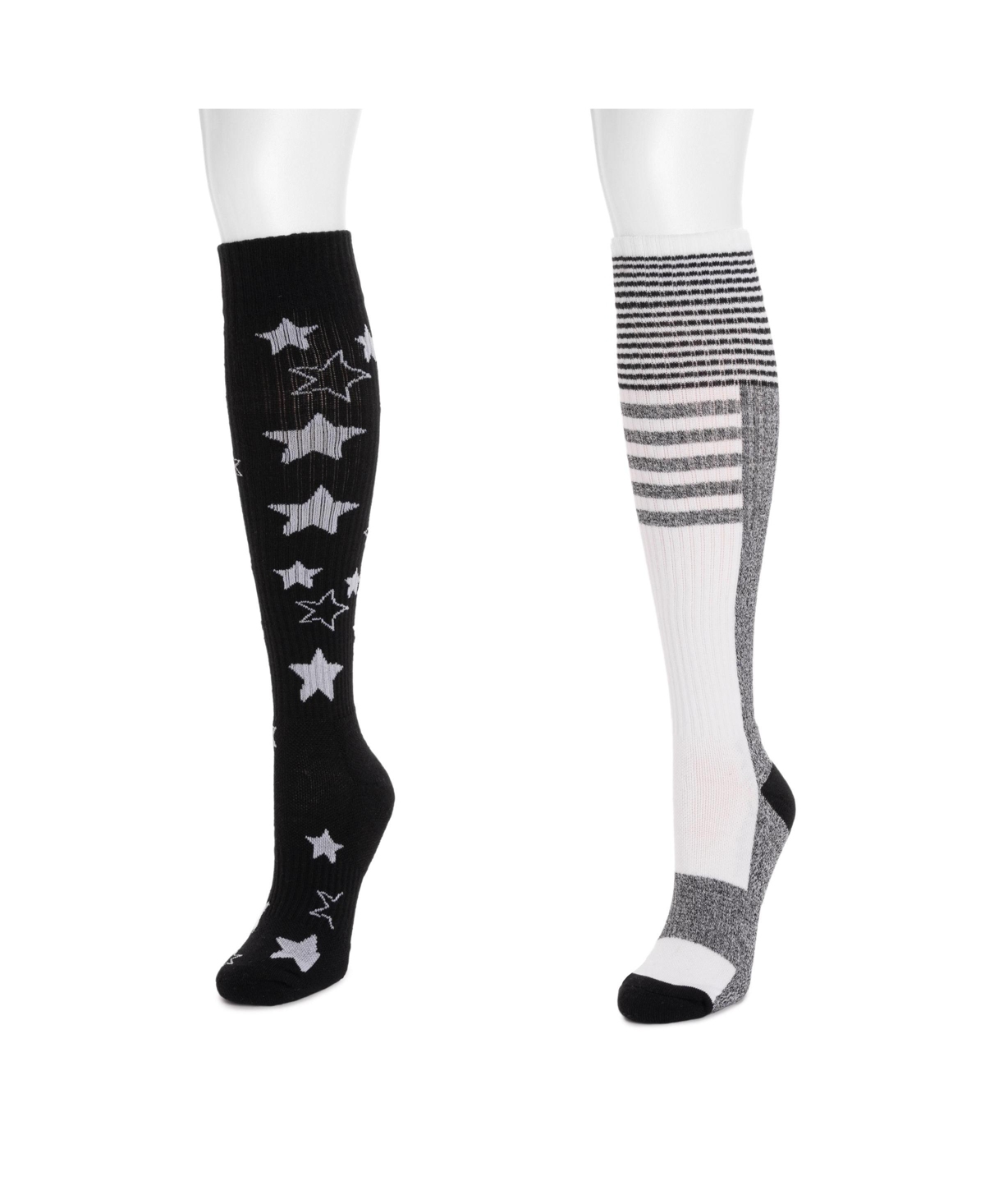 Click here for Muk Luks Womens 2 Pair Pack Cotton Compression Kne... prices