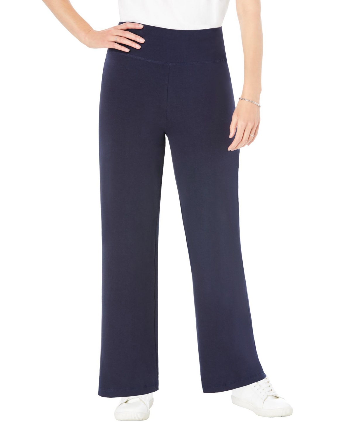 Click here for Woman Within Womens Within Tall Stretch Cotton Wid... prices