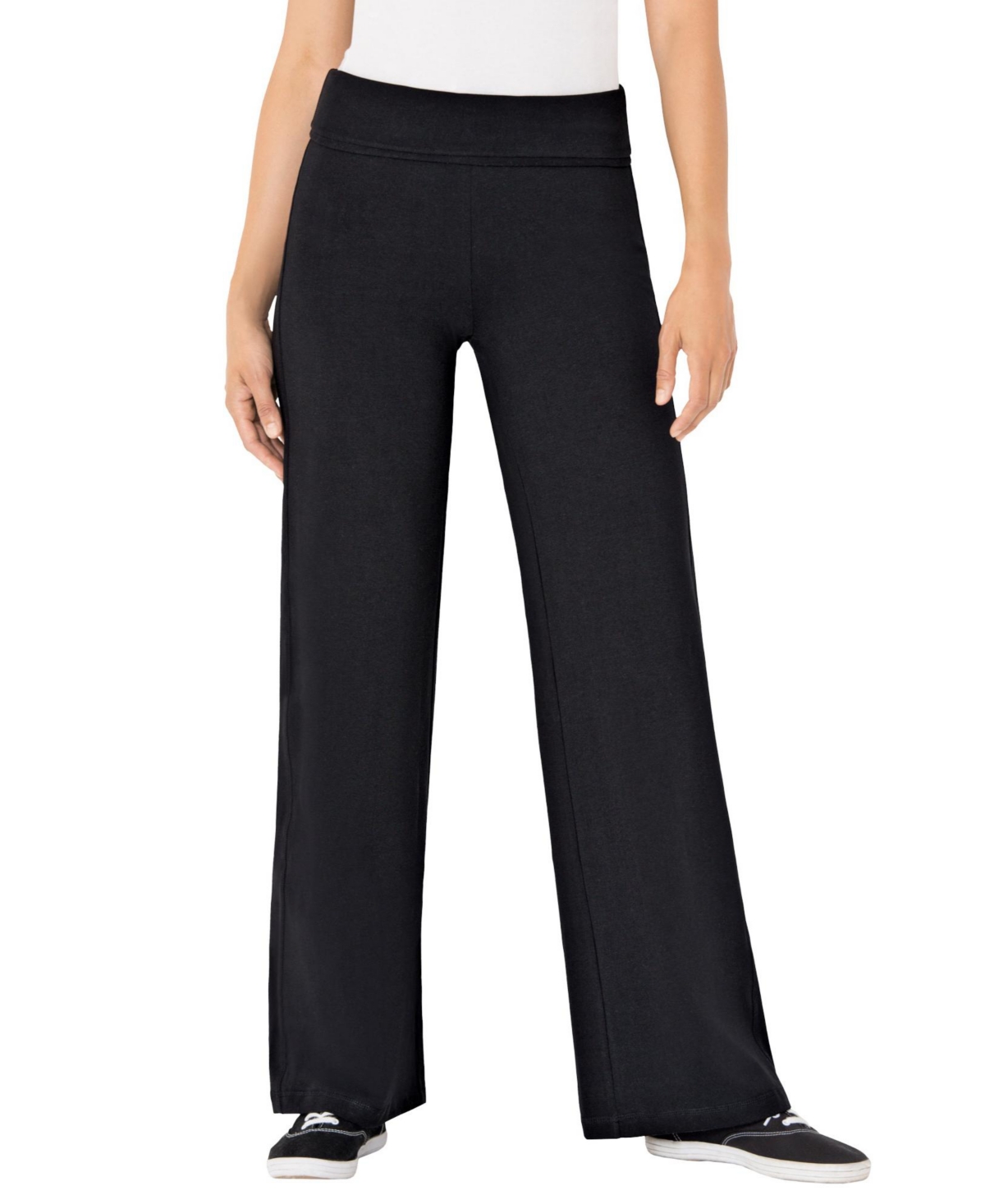 Click here for Woman Within Womens Within Tall Stretch Cotton Wid... prices