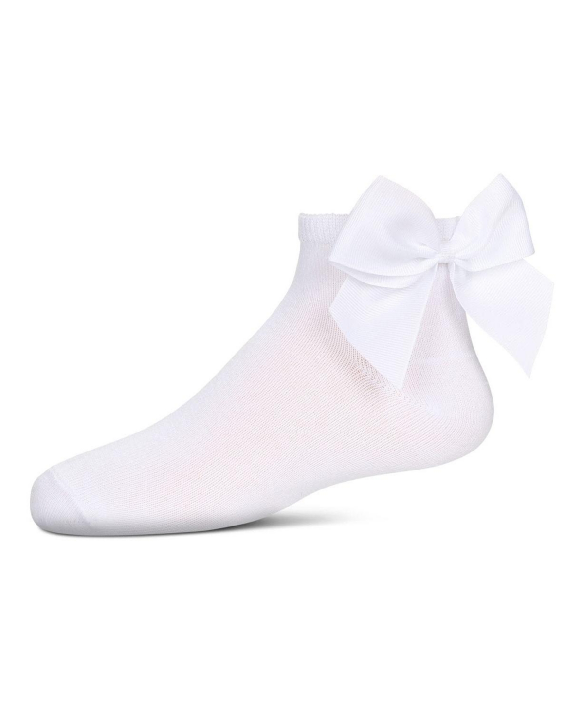 Click here for Memoi Little Girls Bow-on-Back Cotton-Rich Anklet... prices