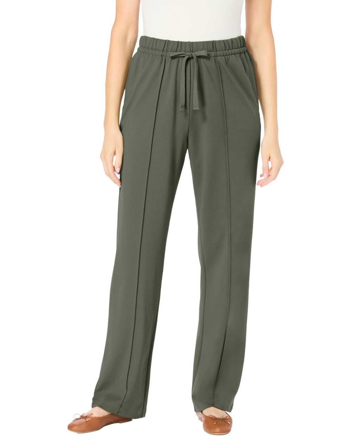 Click here for Woman Within Womens Within Easy Going Knit Pull-On... prices