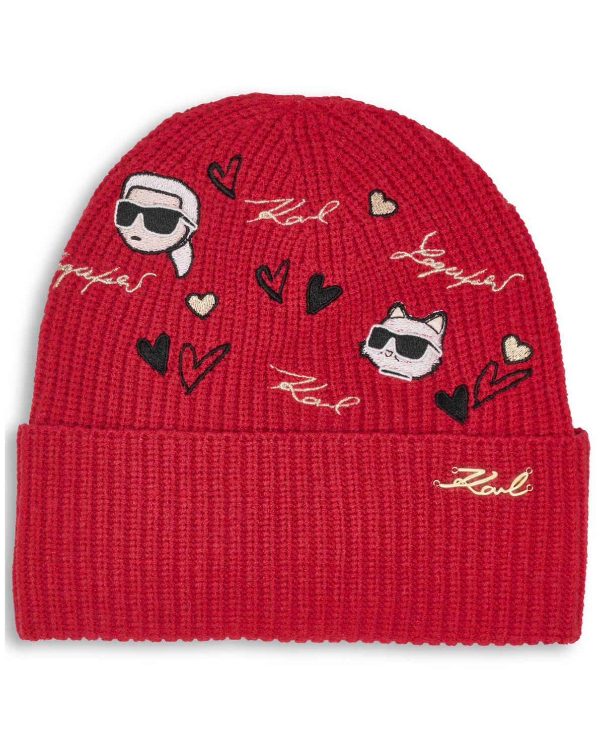 Click here for Karl Lagerfeld Paris Womens Embroidered Beanie - C... prices