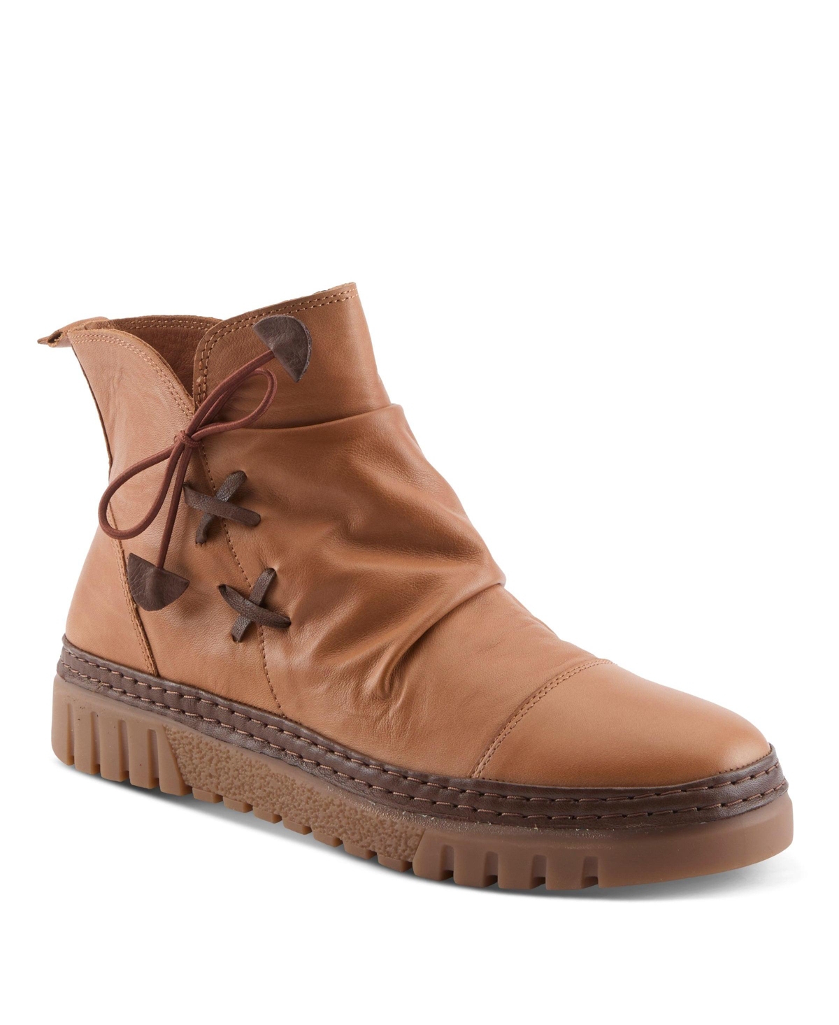Click here for Azura Spring Step Vandis Ruched Leather Ankle Boot... prices
