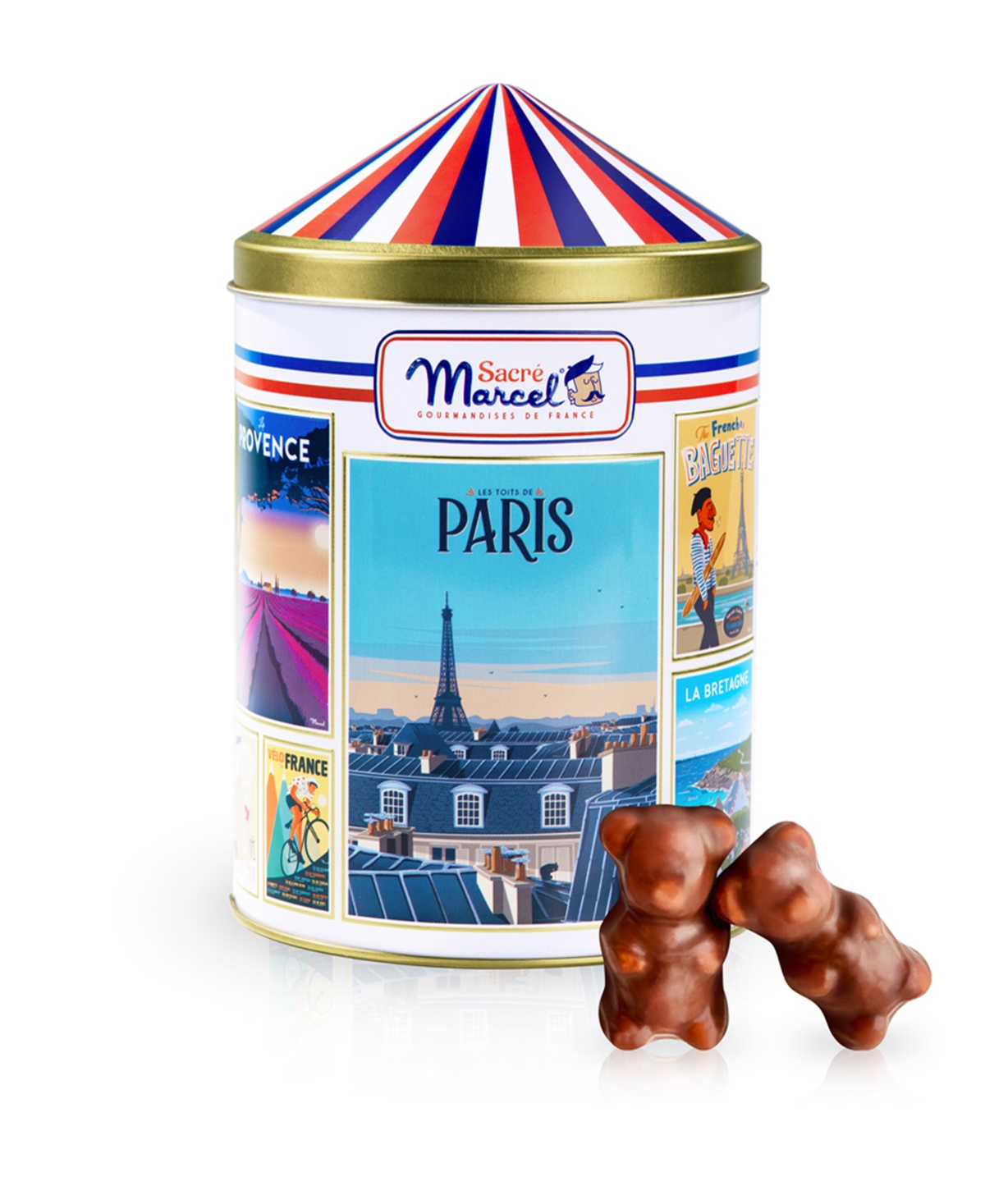 Click here for Sacre Marcel Colonne Morris Tin with Milk Chocolat... prices