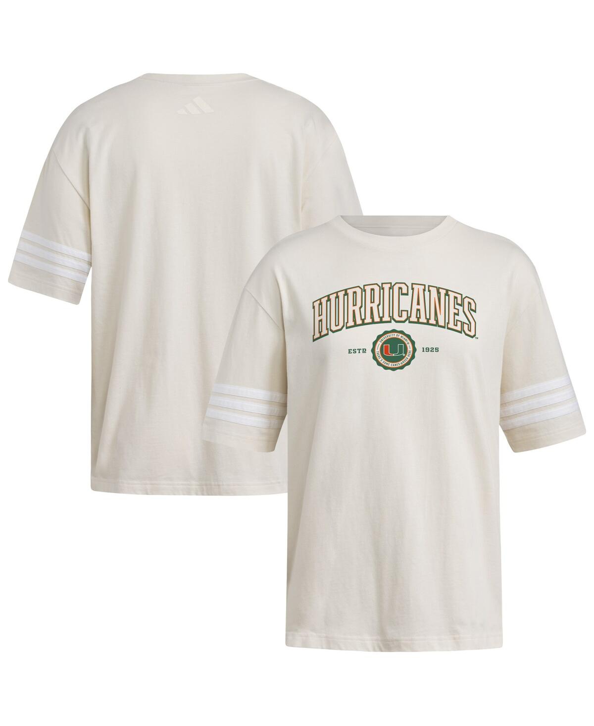 Click here for Adidas Womens Cream Miami Hurricanes Fashion Three... prices