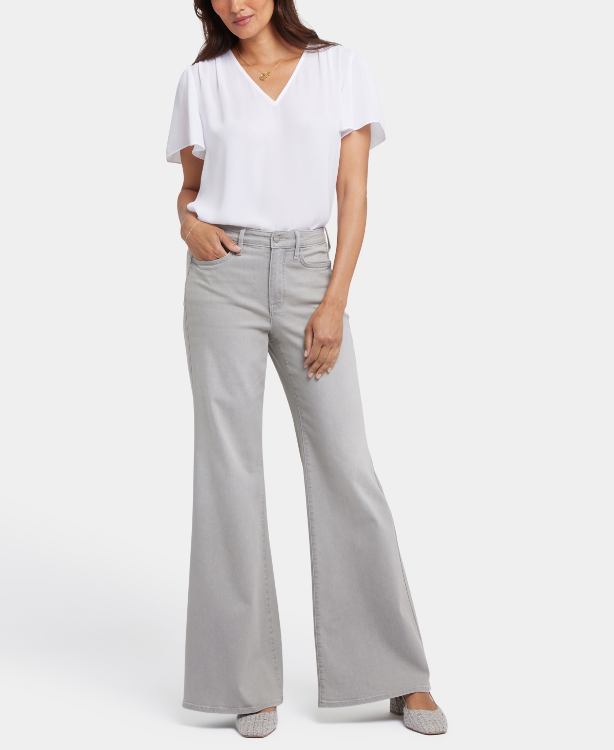 Click here for Nydj Womens Mia Palazzo Jeans - Grenada Mist prices