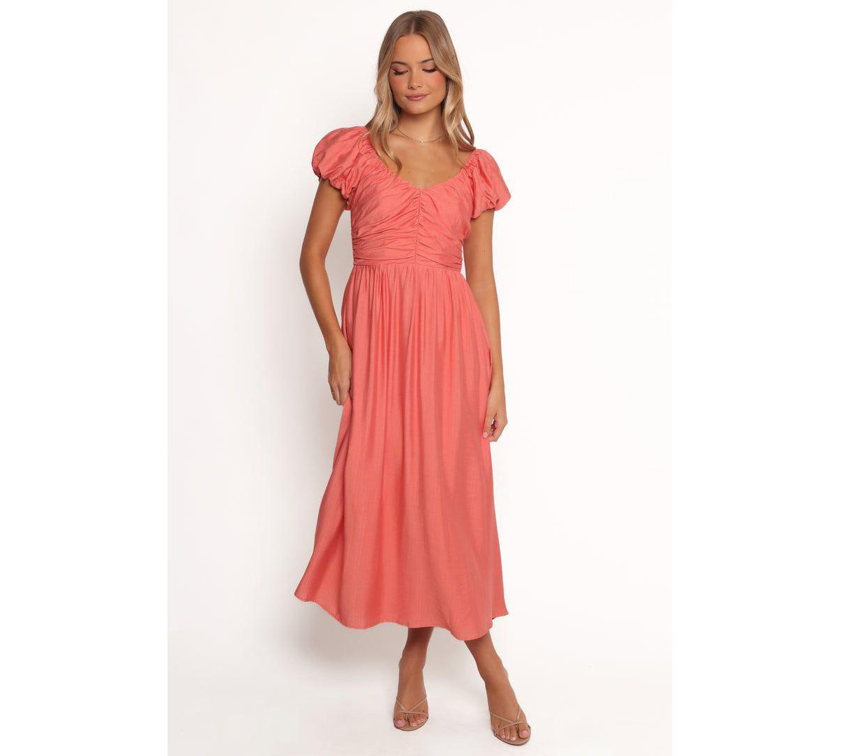 Click here for Petal and Pup Valeen Midi Dress - Coral prices