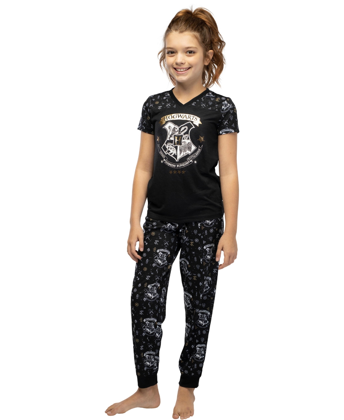 Click here for Harry Potter Girls Hermione Hogwarts Crest Athleti... prices