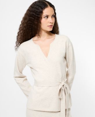 French Connection Women's Marley Knit Wrap Cardigan Sweater - Macy's