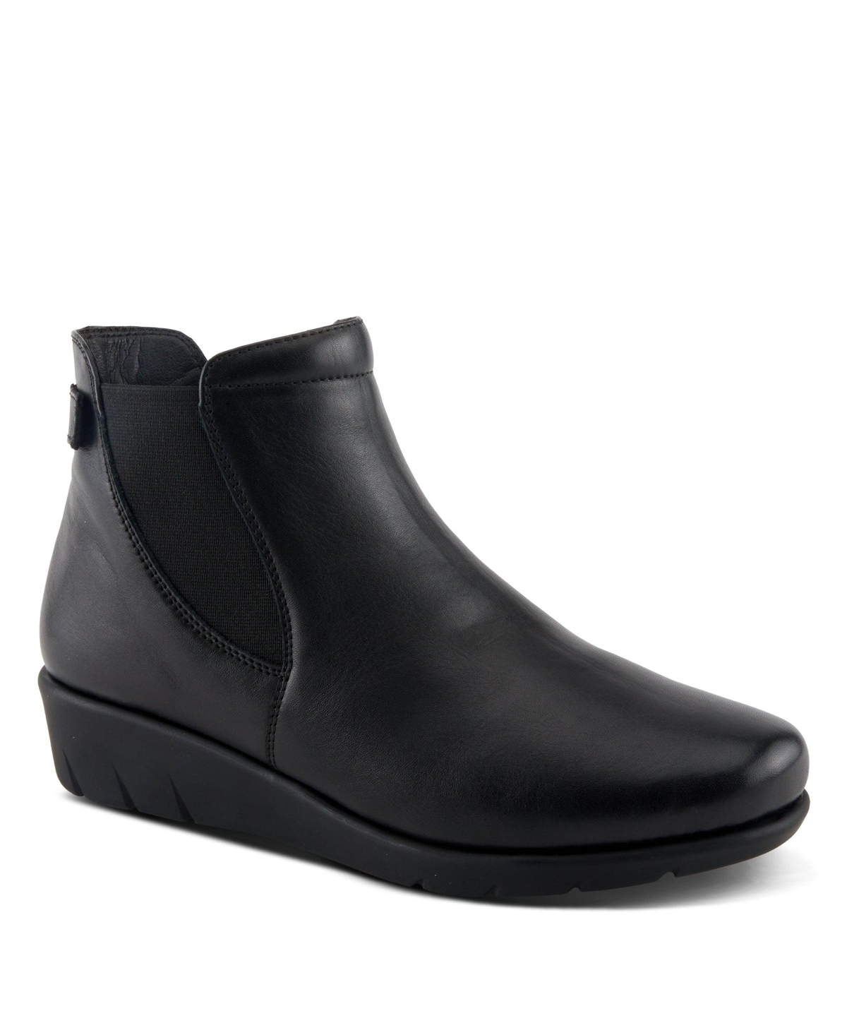 Click here for Spring Step Apso Leather Wedge Bootie with Elastic... prices