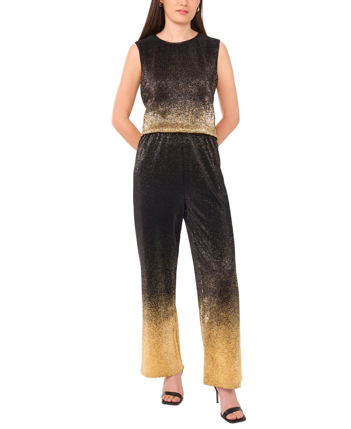 Click here for Vince Camuto Womens Sleeveless Crewneck Top - Rich... prices