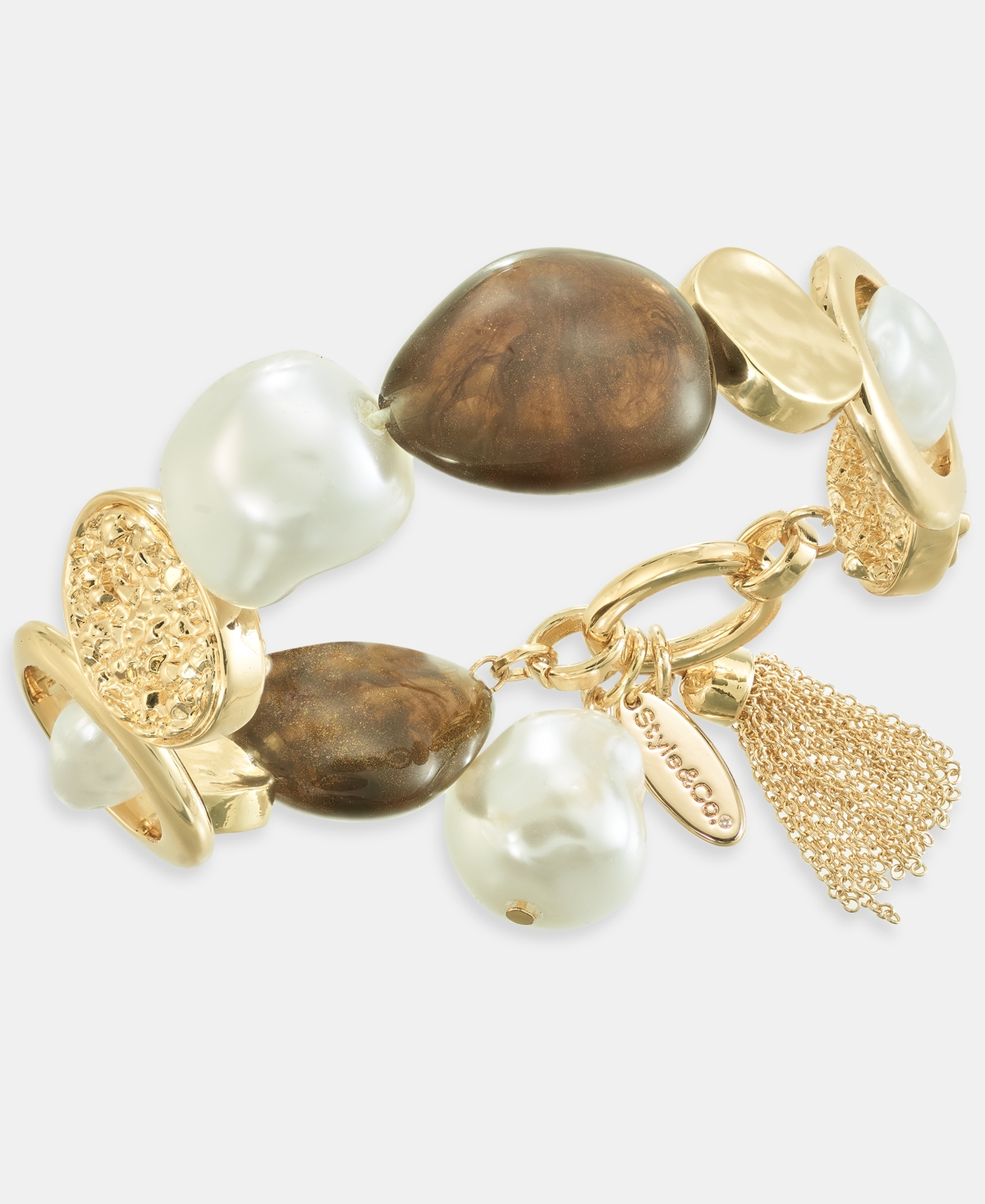 Click here for Style & Co Disc  Stone & Imitation Pearl Stretch B... prices