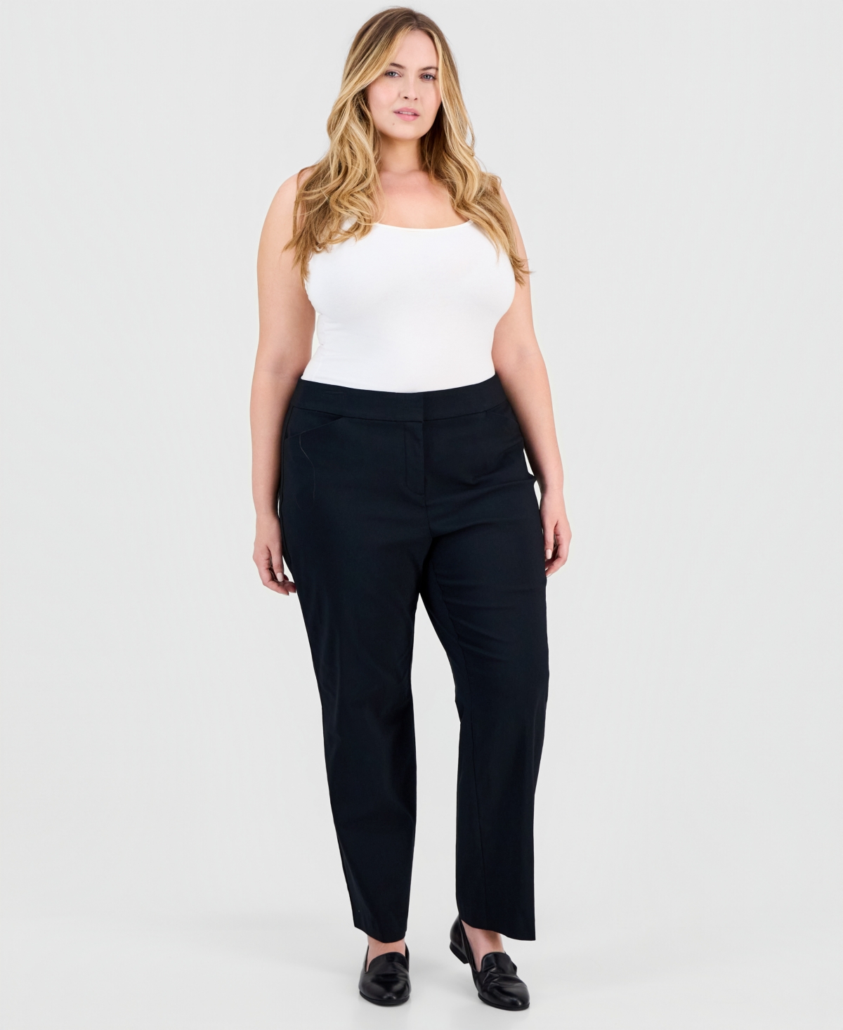 Click here for Jm Collection Plus Size Curvy-Fit Straight-Leg Pan... prices