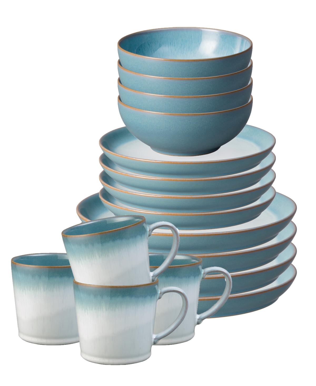 Click here for Denby Azure Haze 16 Pc. Dinnerware Set  Service fo... prices