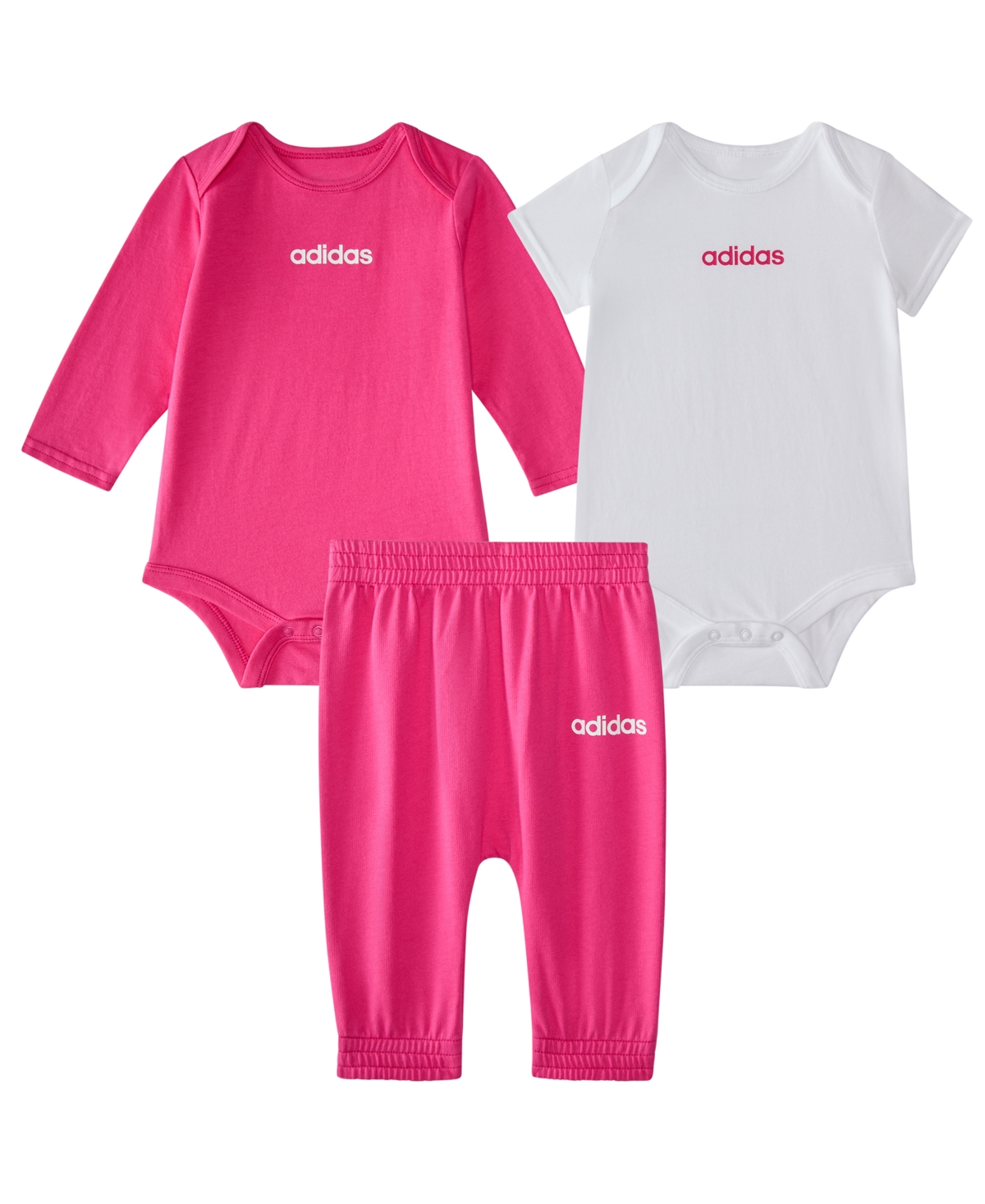 Click here for adidas Baby Girls 3-Piece Logo Bodysuits and Pants... prices
