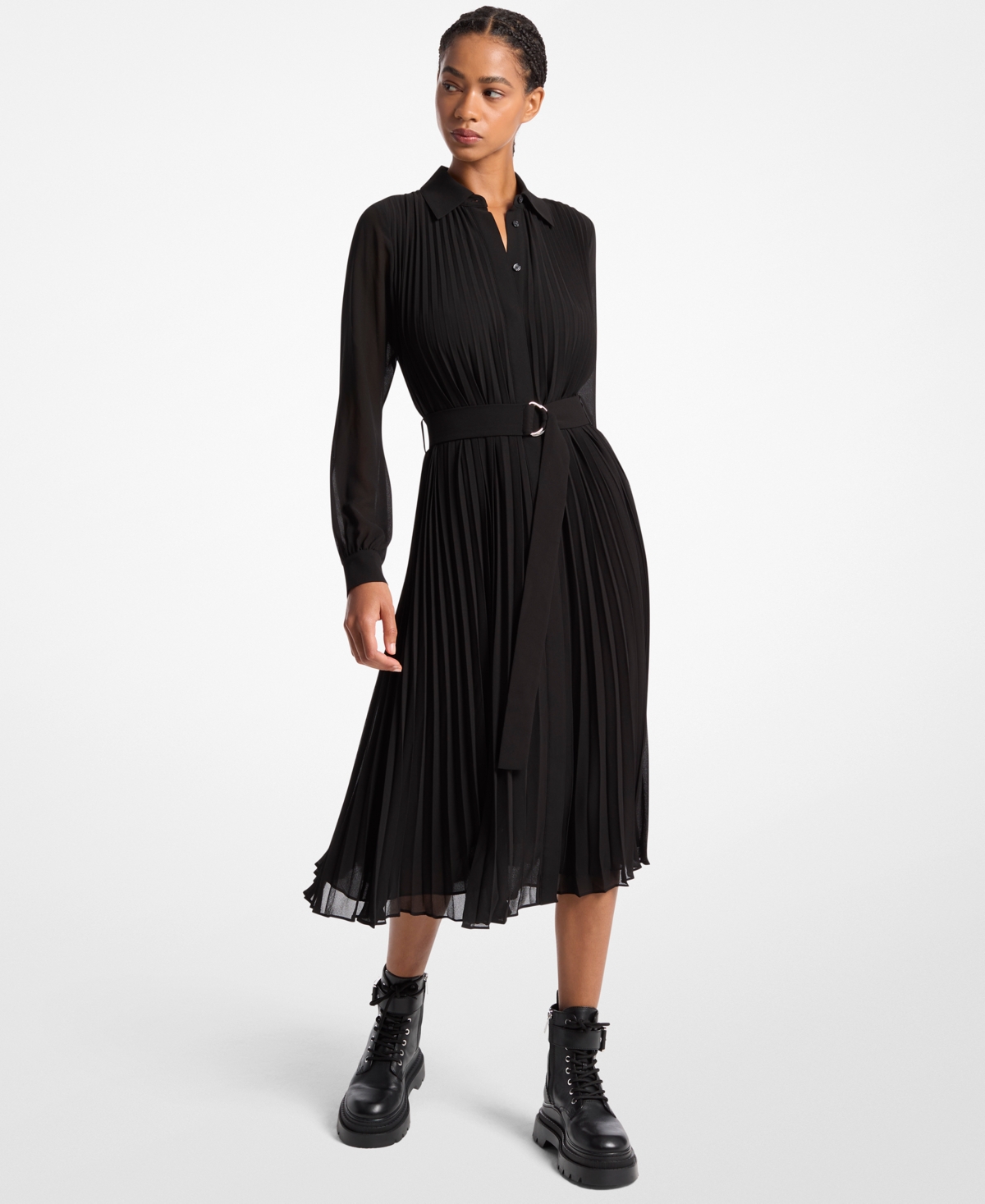 Click here for Michael Michael Kors Womens Pleated Shirt Dress -... prices