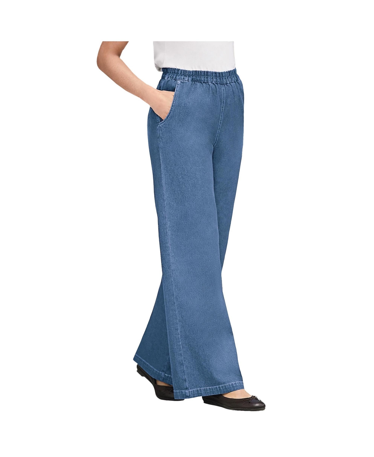 Click here for Woman Within Plus Size Tall Perfect Elastic Waist... prices