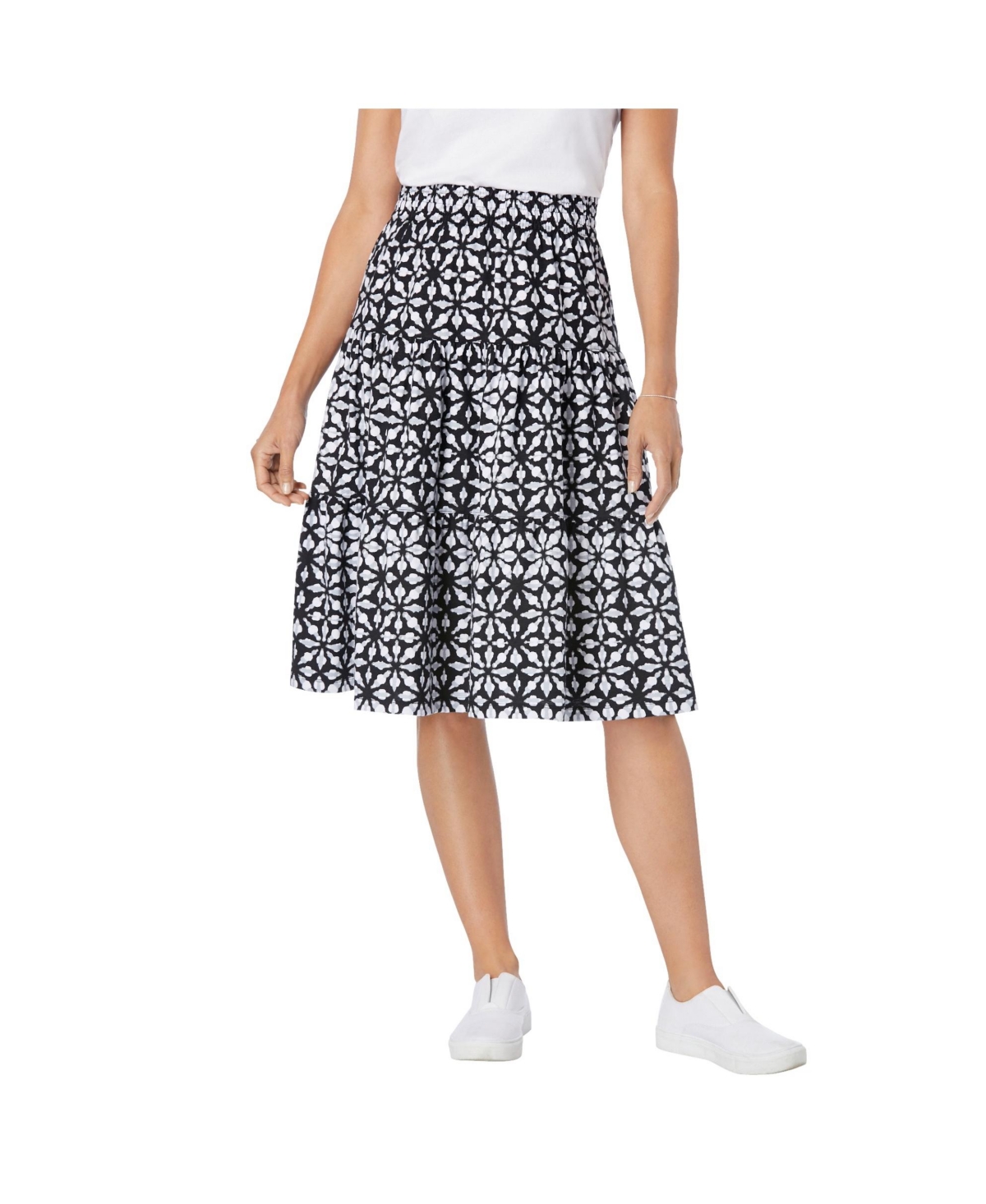 Click here for Woman Within Womens Within Elastic-Waist Knit Tier... prices