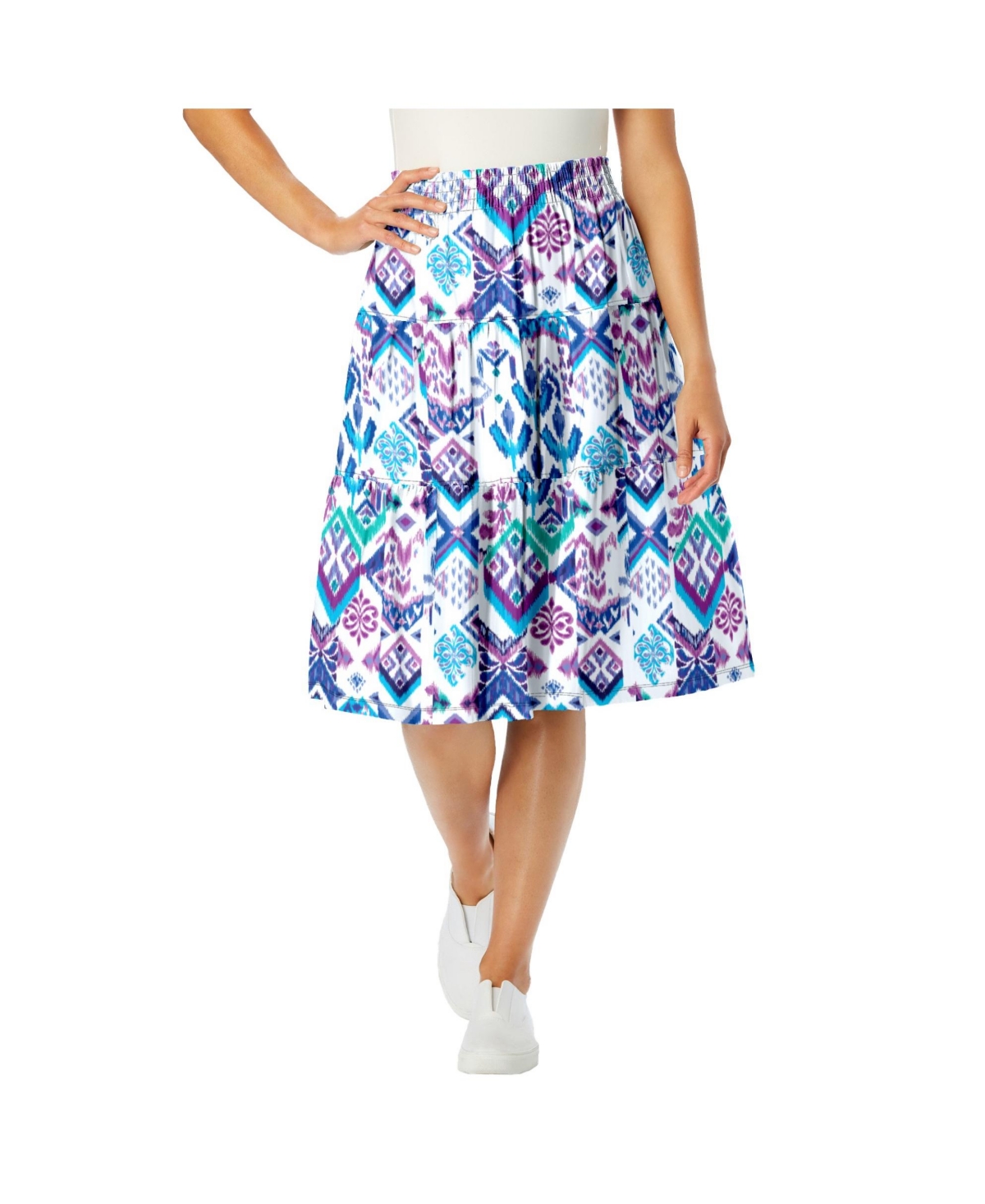 Click here for Woman Within Womens Within Elastic-Waist Knit Tier... prices