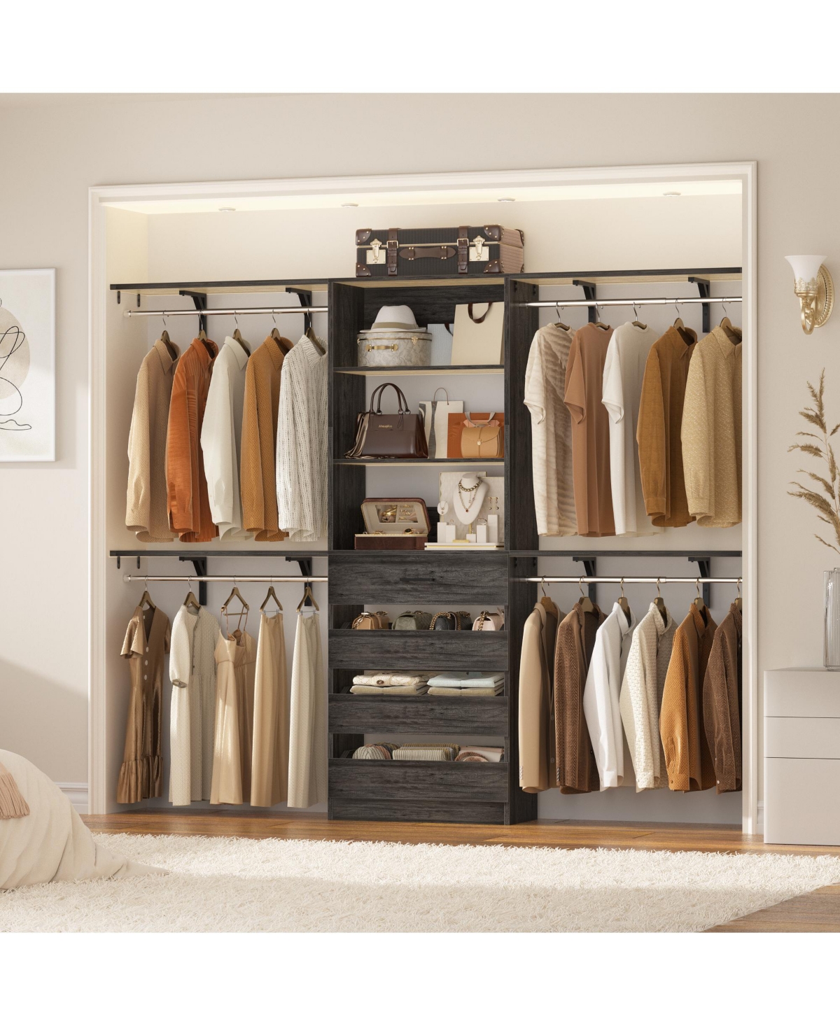 Click here for Aheaplus 96 inches Closet Organizer System with 4... prices