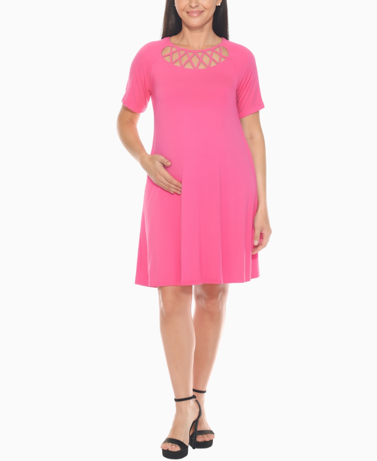 Click here for White Mark Womens Crisscross Neckline Maternity Dr... prices