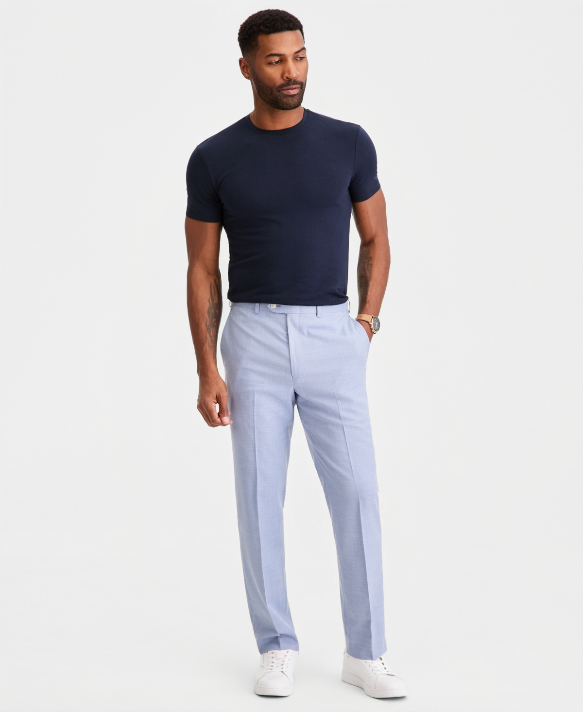 Click here for Michael Kors Mens Classic-Fit Sharkskin Dress Pant... prices