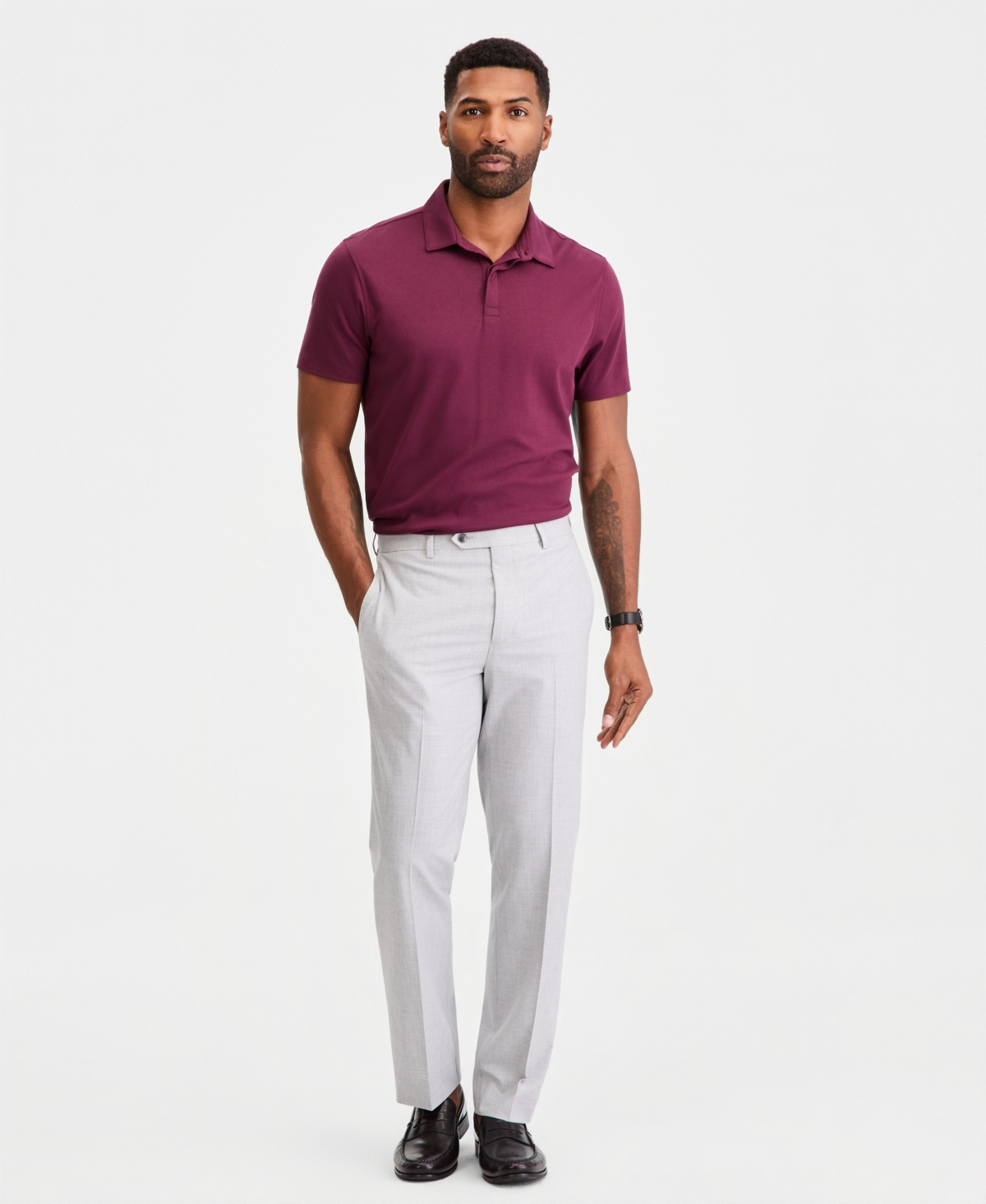 Click here for Michael Kors Mens Classic-Fit Sharkskin Dress Pant... prices