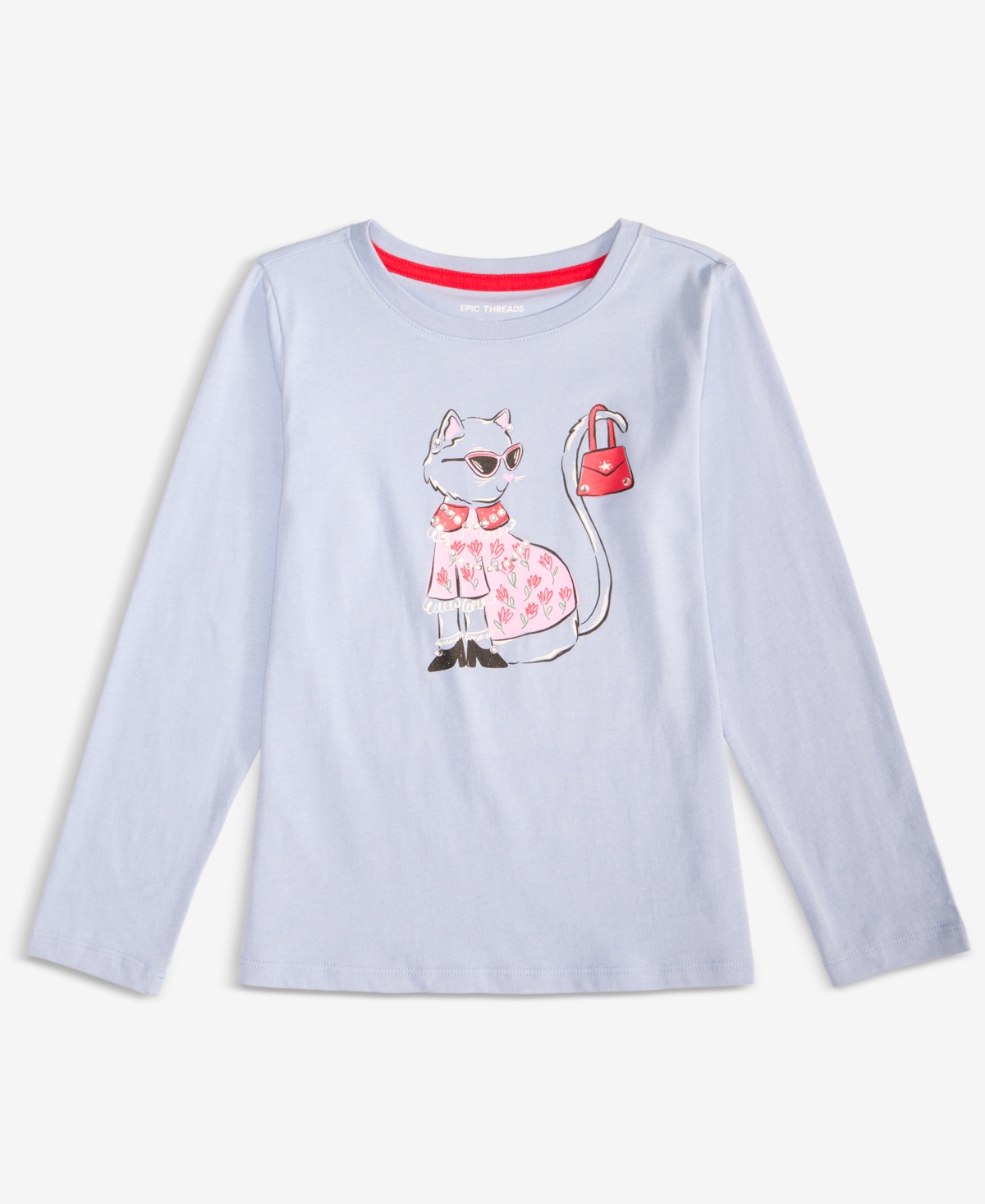 Click here for Epic Threads Girls 5-20 Cat Graphic Long-Sleeve T-... prices