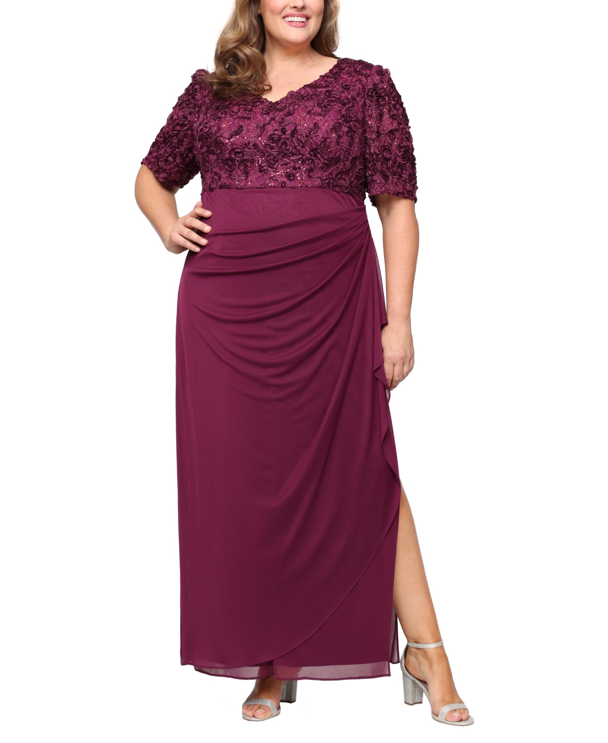 Click here for Alex Evenings Plus Size Soutache Embellished Short... prices