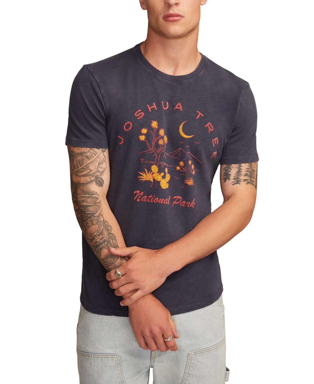 Click here for Lucky Brand Mens Crewneck Joshua Tree T-Shirt - Mo... prices
