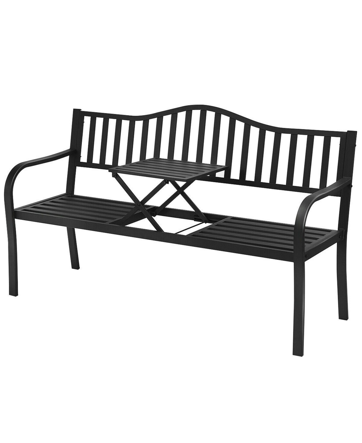 Click here for Gymax Park Yard Garden Bench Loveseat Outdoor Furn... prices