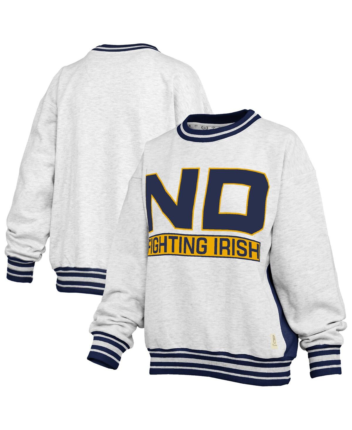 Click here for Pressbox Womens Heather Gray/Navy Notre Dame Fight... prices