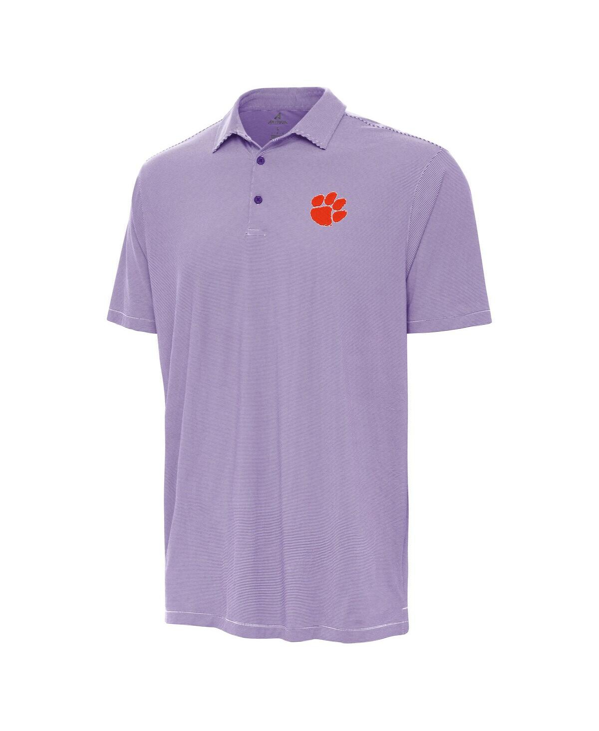 Click here for Antigua Mens Purple Clemson Tigers Twine Polo Shir... prices