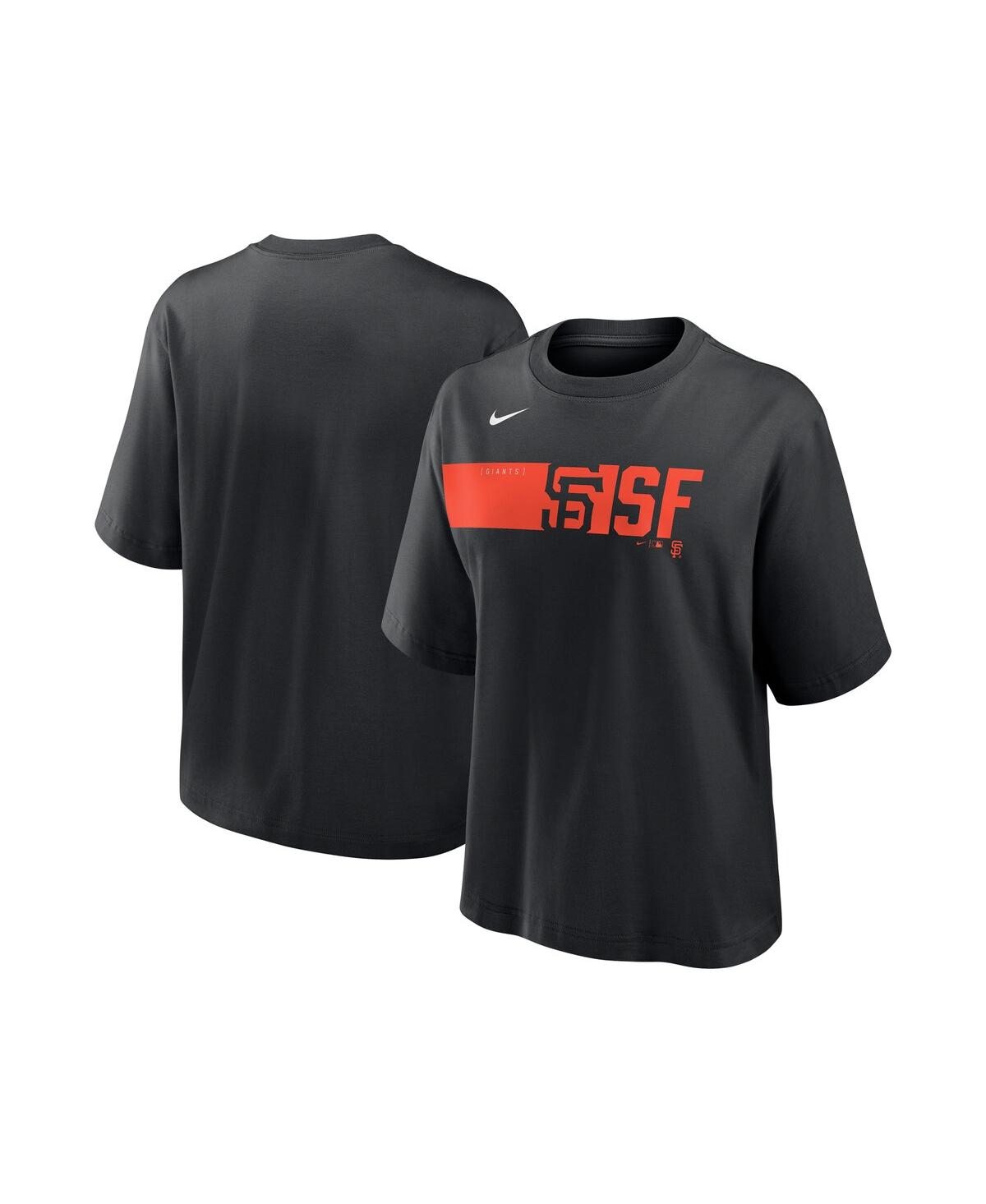 Nike Womens Black San Francisco Giants Knockout Boxy T-Shirt - Black