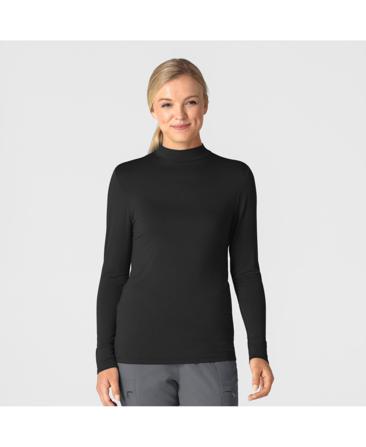 Click here for Wink Layers Womens Long Sleeve Mock Neck Silky Tee... prices