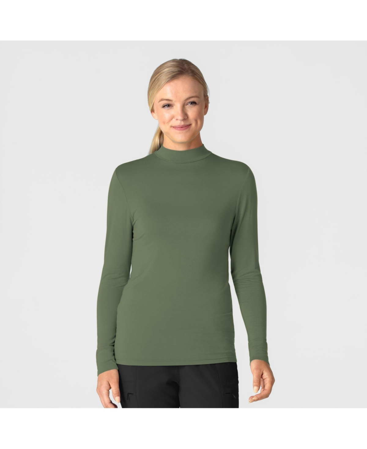 Click here for Wink Layers Womens Long Sleeve Mock Neck Silky Tee... prices