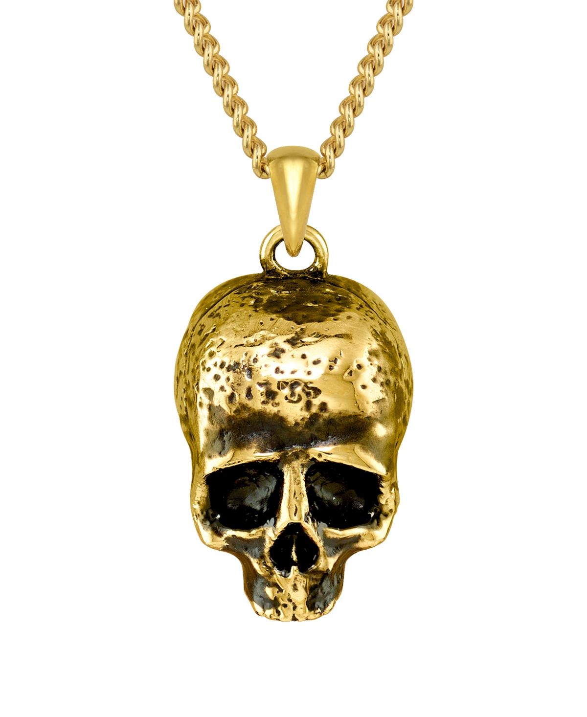 Click here for Vincero Mens Memento Mori Pendant Necklace in Gold... prices