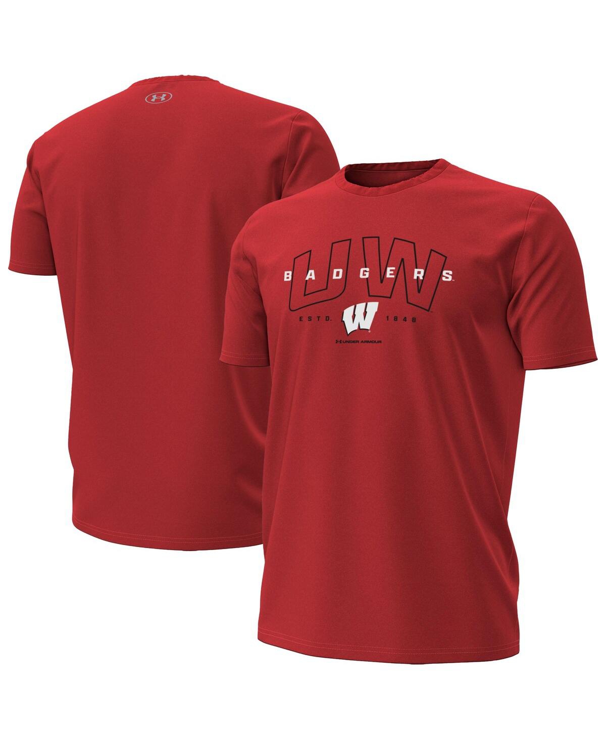 Click here for Under Armour Mens Red Wisconsin Badgers Overlay Pe... prices