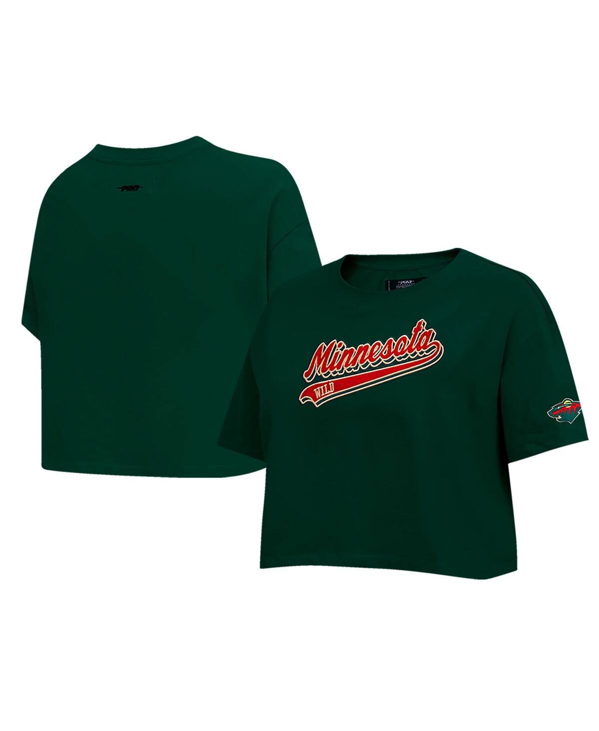 Click here for Pro Standard Womens Green Minnesota Wild Boxy Scri... prices