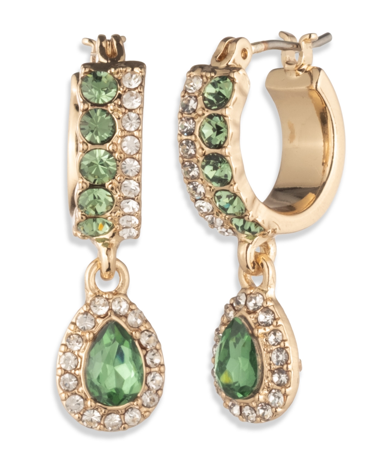 Click here for Givenchy Glass Stone Pierced Post Hoop Drop Earrin... prices