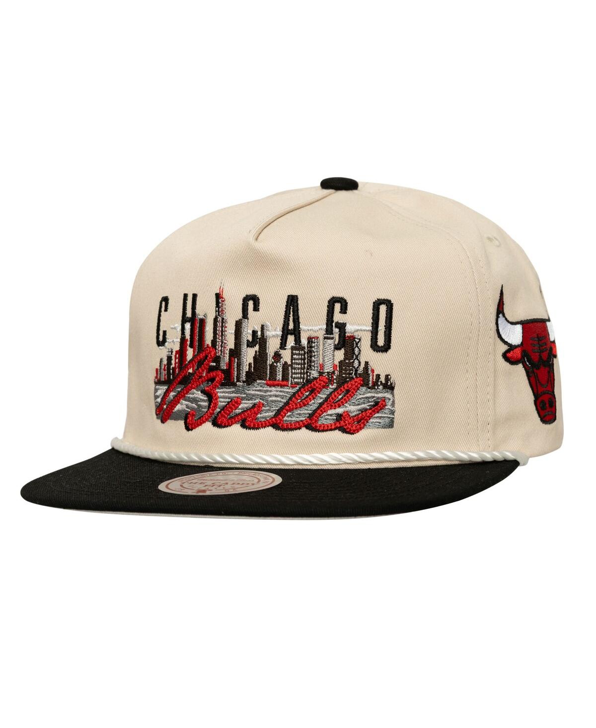 Click here for Mitchell & Ness Mens Cream/Black Chicago Bulls Cit... prices