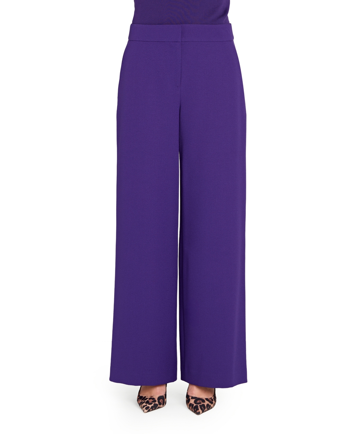 Click here for Tahari Asl Womens Mid-Rise Wide Leg Pants - Regal... prices