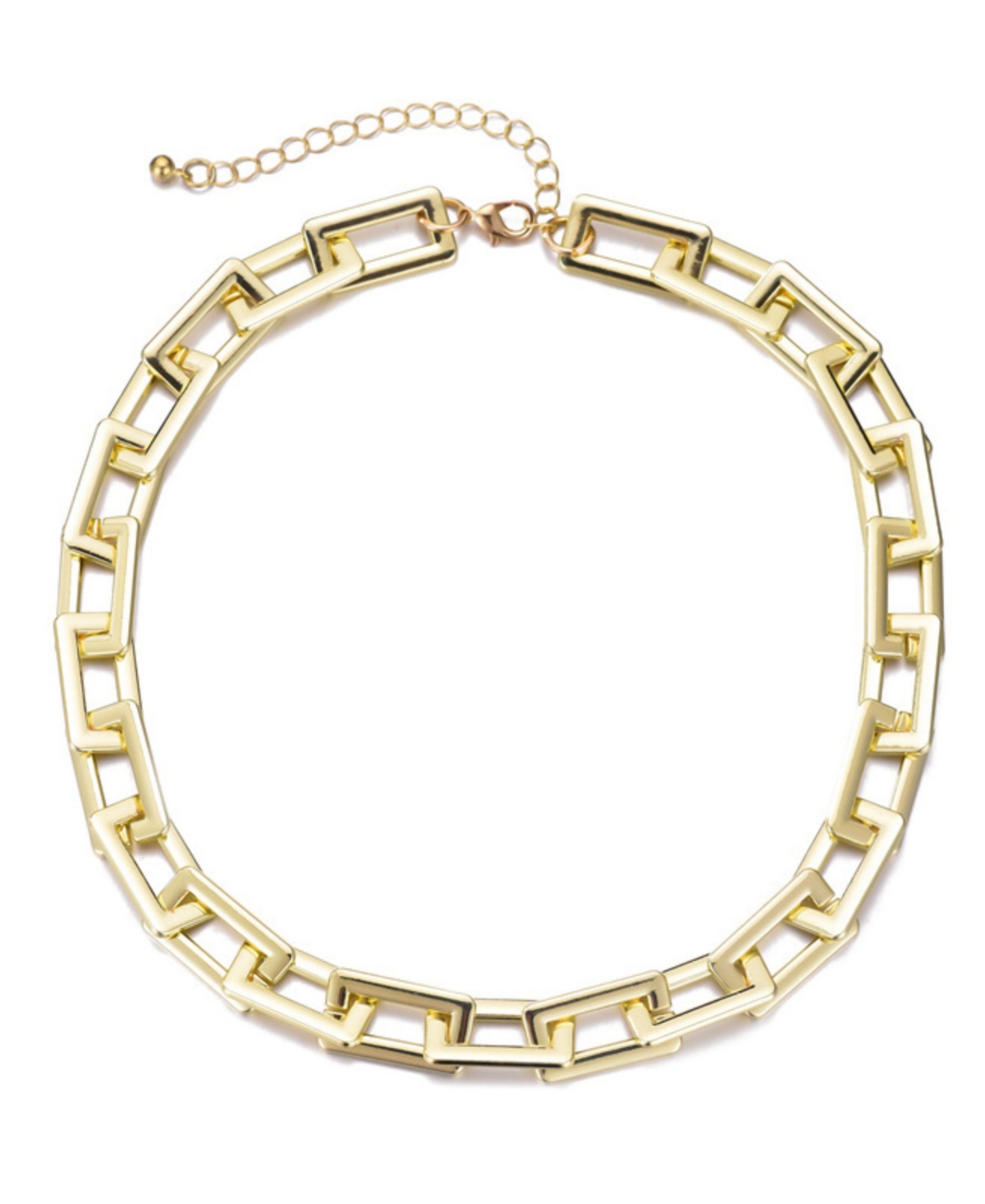 Click here for Adornia Gold Rectangle Paperclip Chain Necklace -... prices