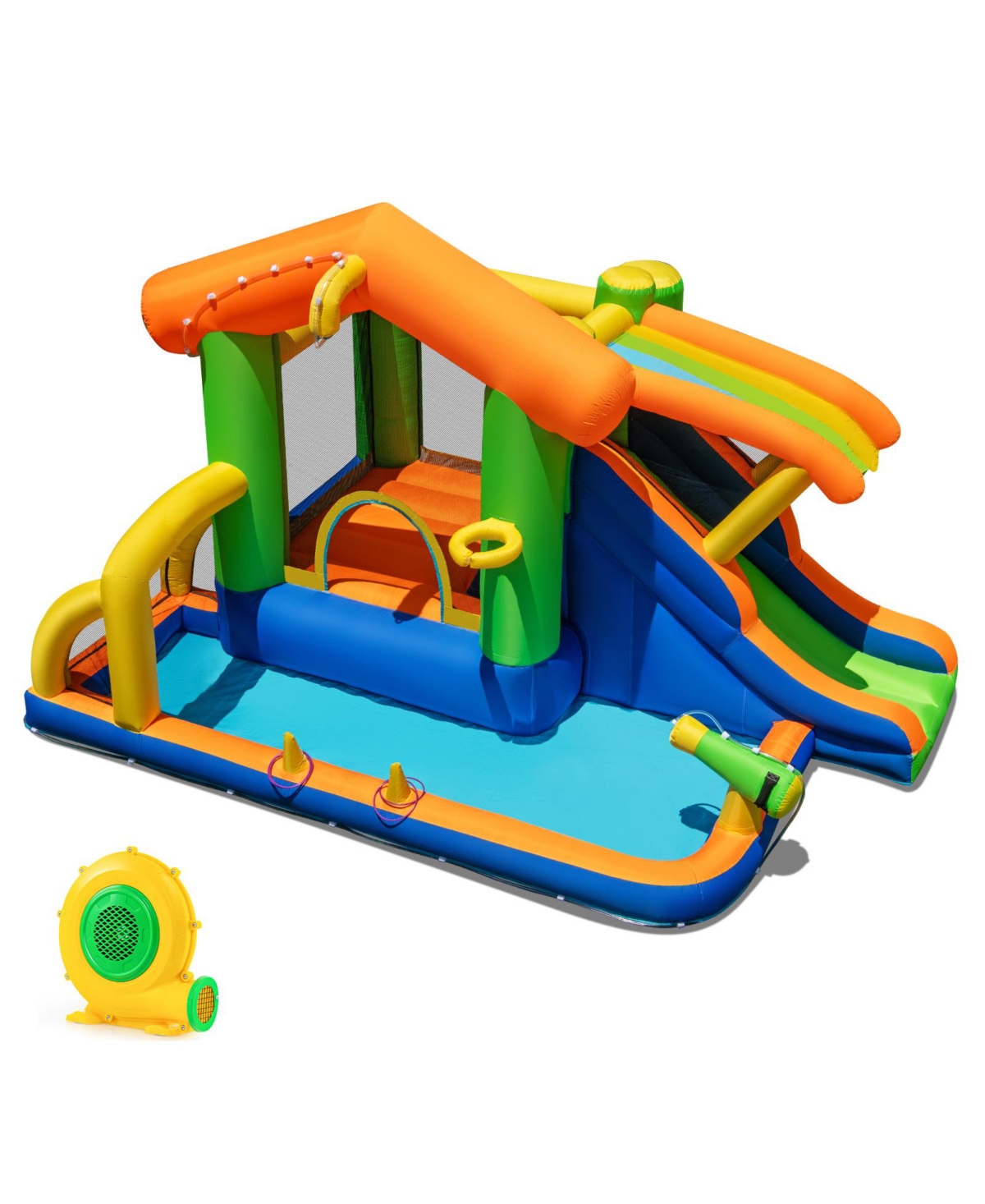 Click here for Gymax 8-in-1 Inflatable Bounce House Water Park w/... prices