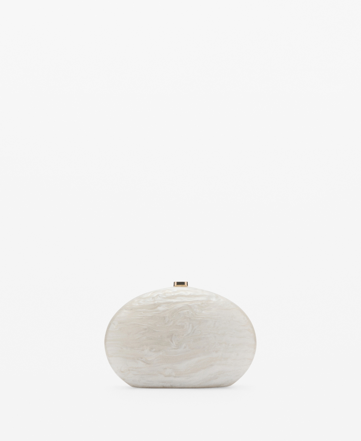 Click here for Mango Womens Oval Clutch Bag - Ivory  White prices