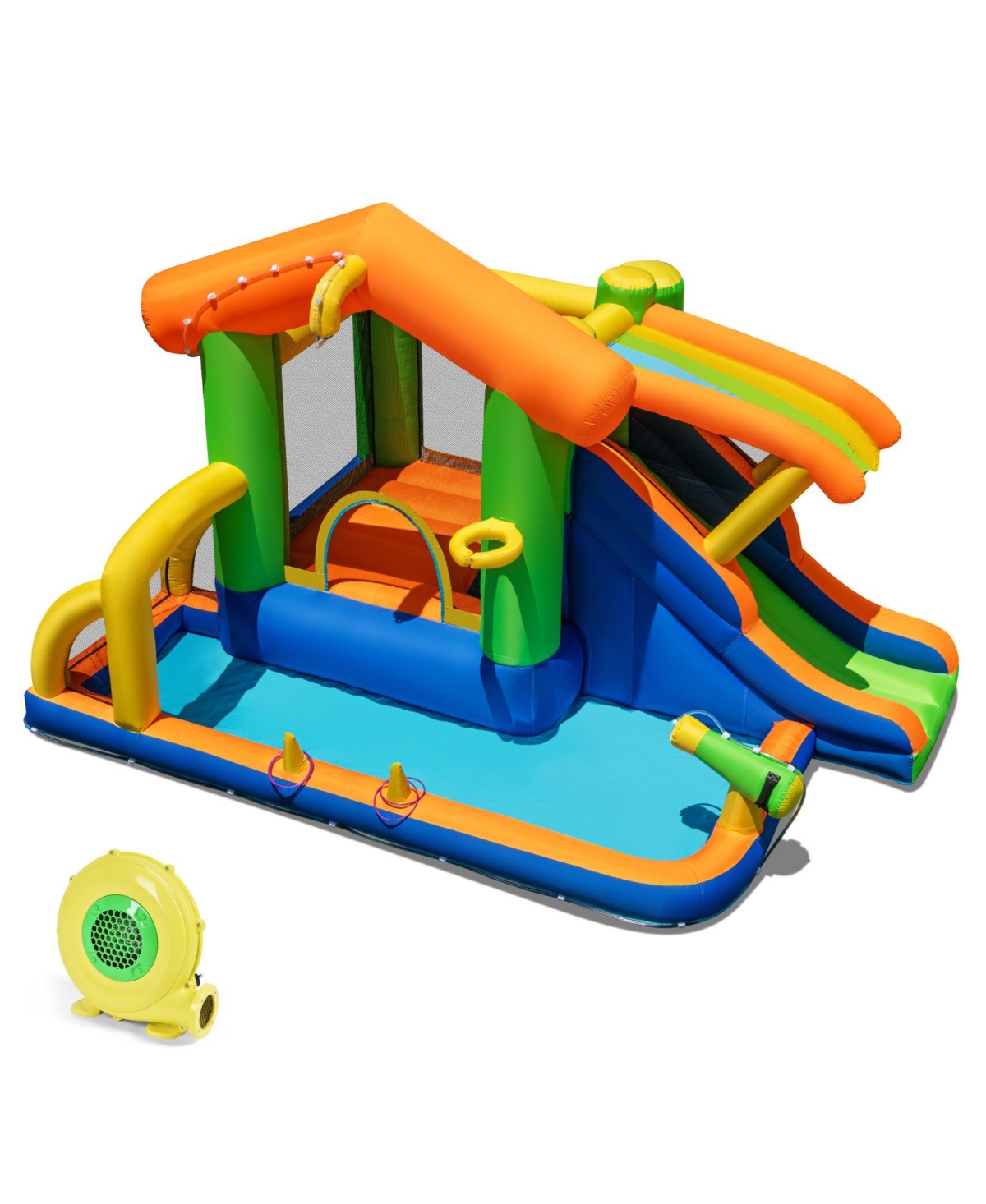 Click here for Gymax 8-in-1 Inflatable Bounce House Water Park w/... prices