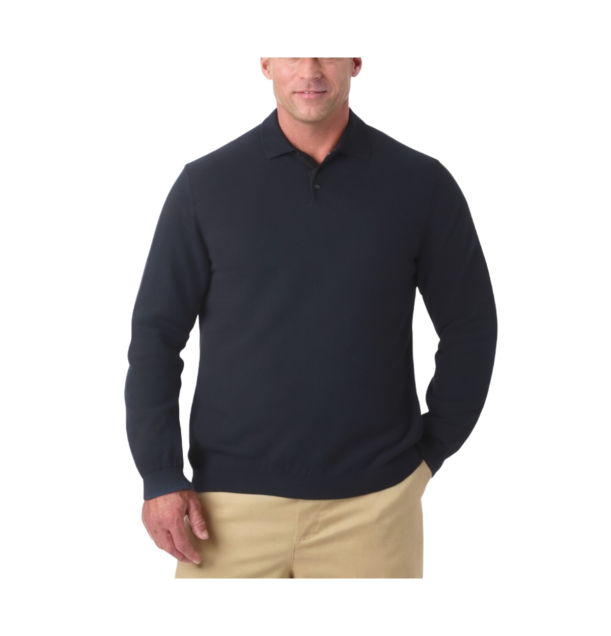 Click here for KingSize Mens Big & Tall Lightweight Polo Sweater... prices