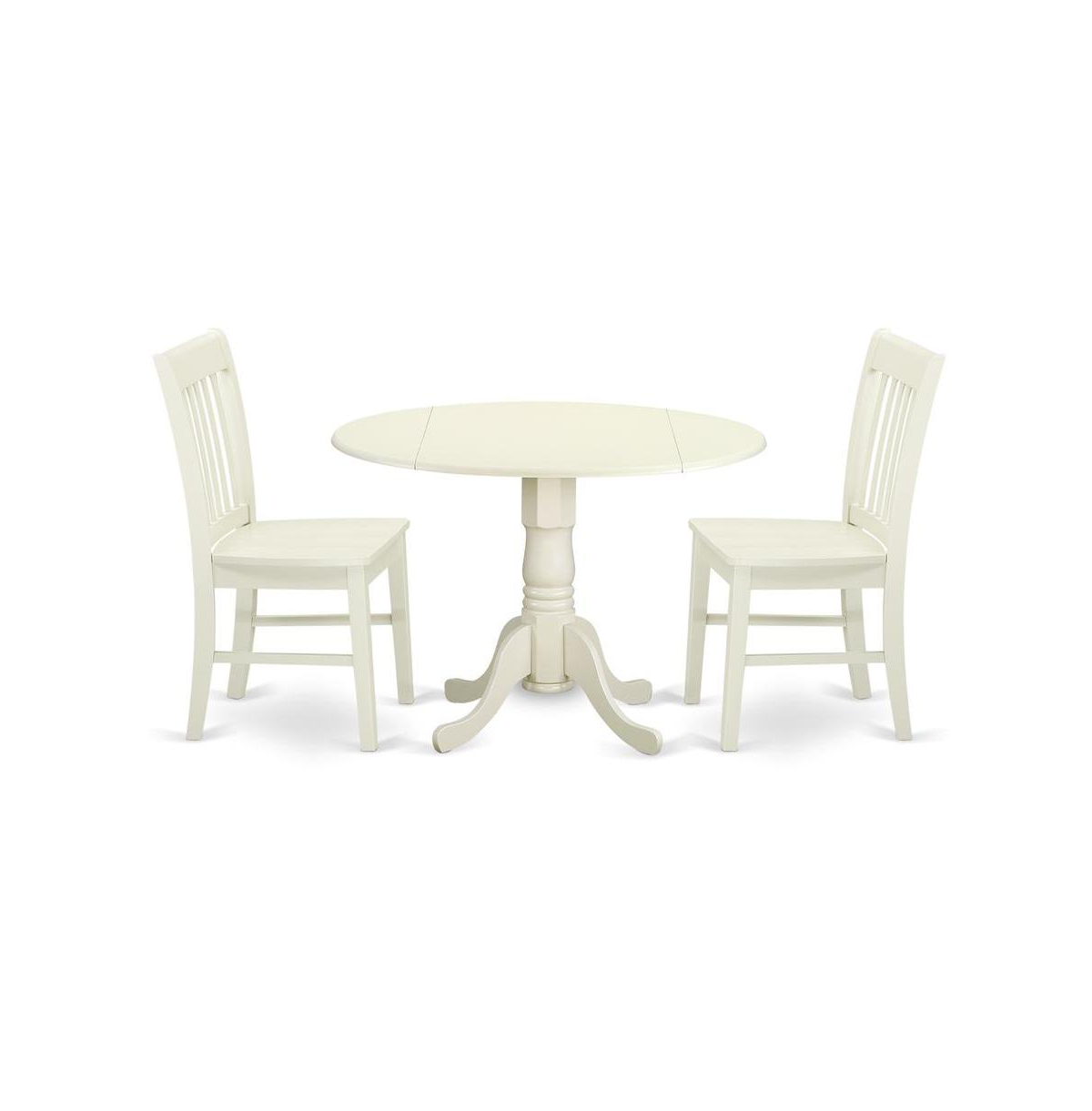 Click here for East West Furniture Dining Room Set Linen White -... prices